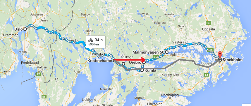 Traversée de la Scandinavie à vélo : Degerfors - Köping